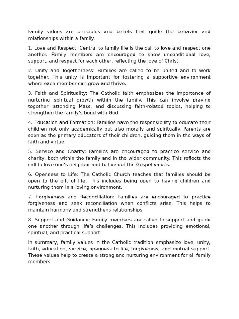 Family Values | PDF