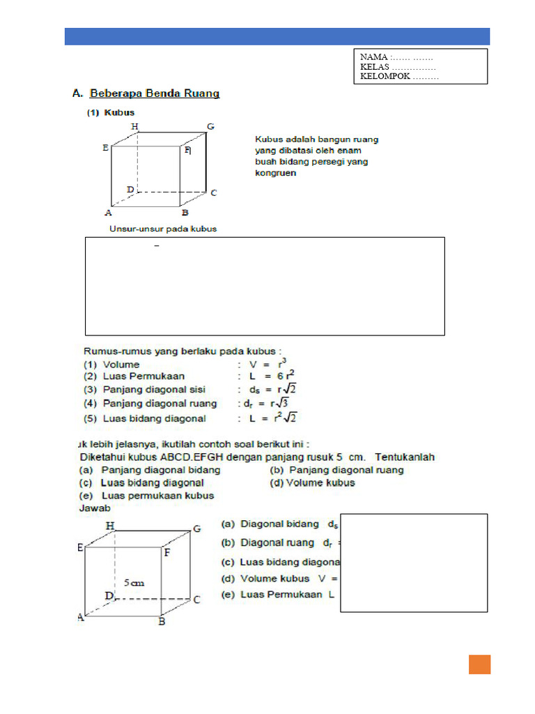 LATIHAN SOAL BANGUN RUANG | PDF