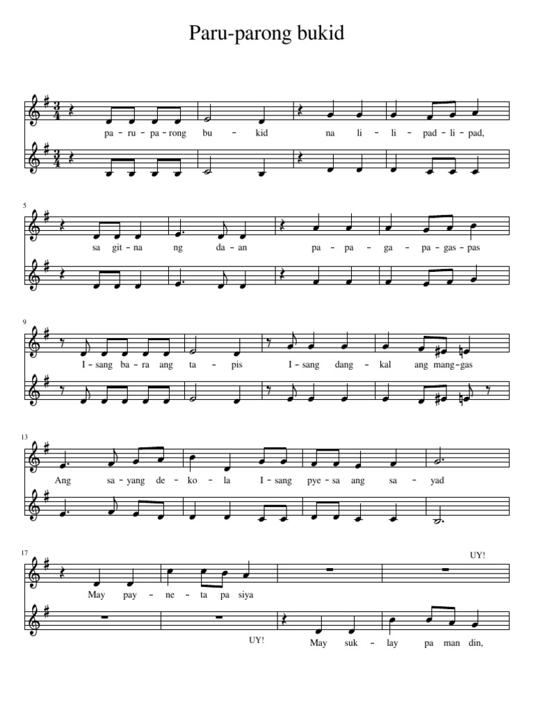 Paruparong Bukid | PDF