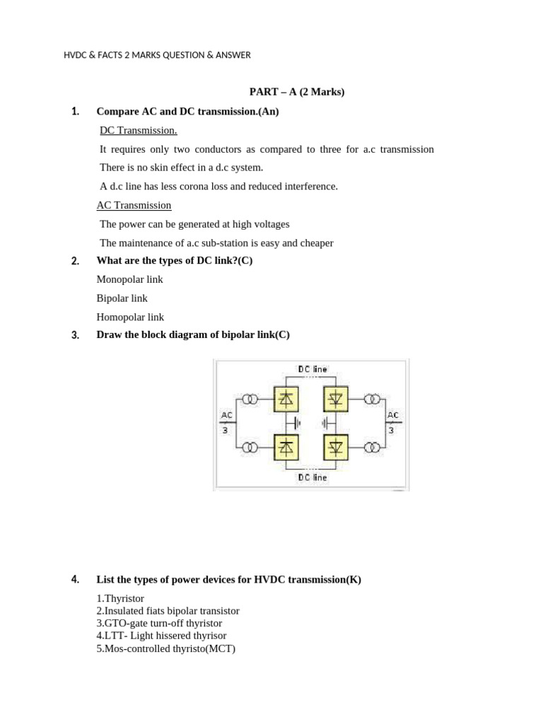HVDC & FACTS: Key Q&A Guide | PDF | High Voltage Direct Current ...