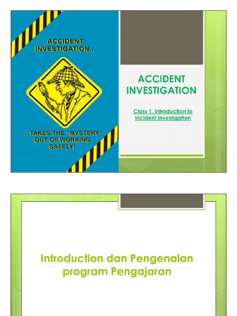 1.Class - 1 - Introduction to Incident Investigation-Regular | PDF | Risk | Hazards