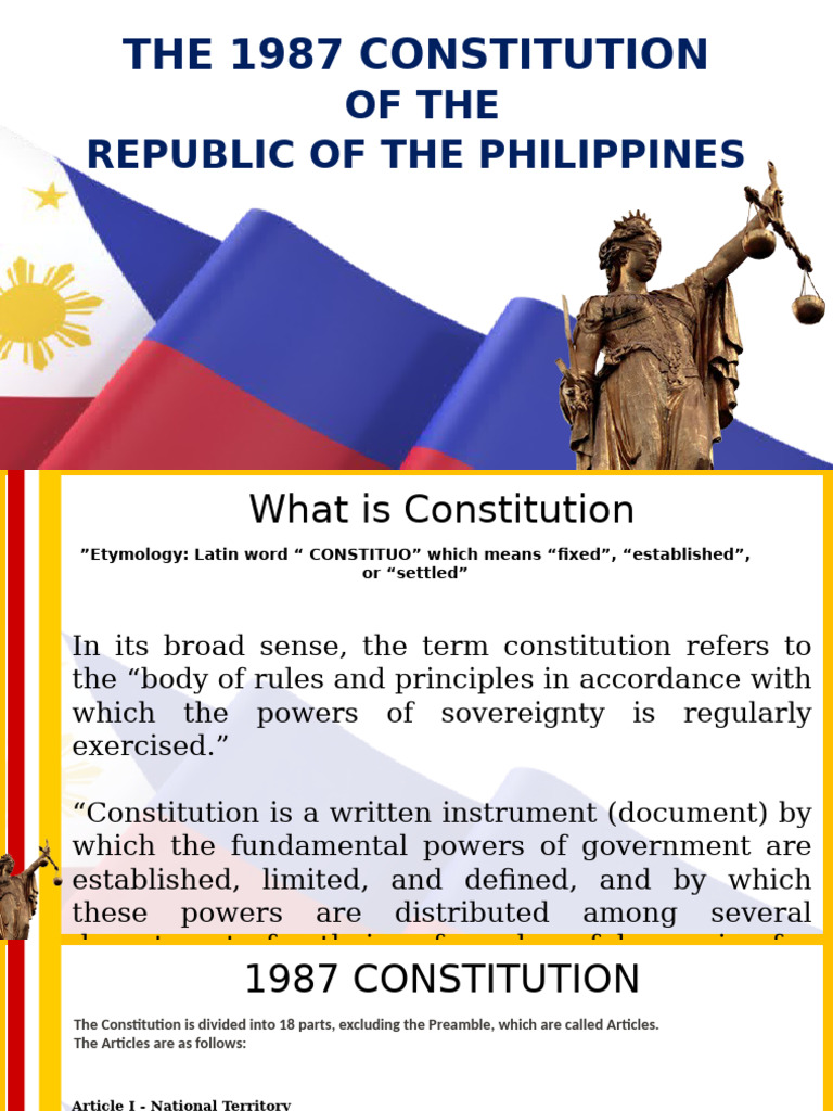 1987 PHILIPPINE CONSTITUTION | PDF | Justice | Crime & Violence