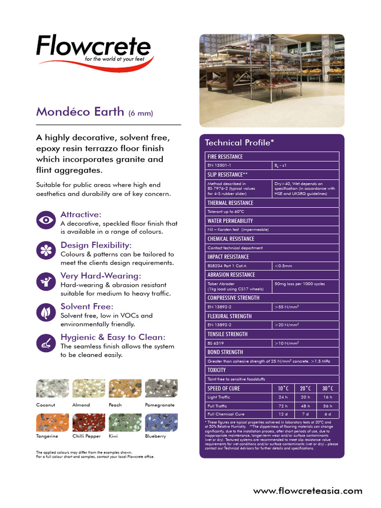 Flowcrete Asia - System Data Sheet - Mondéco Earth | PDF | Concrete ...