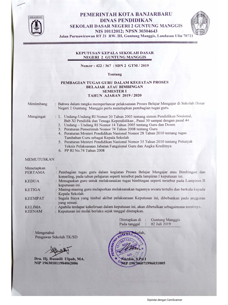 SK Pem Tugas 2019-2020 Sem 1 | PDF