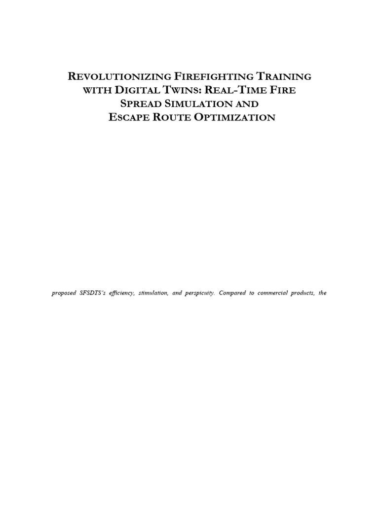 Digital Twin Firefighting Training System | PDF | Simulation ...