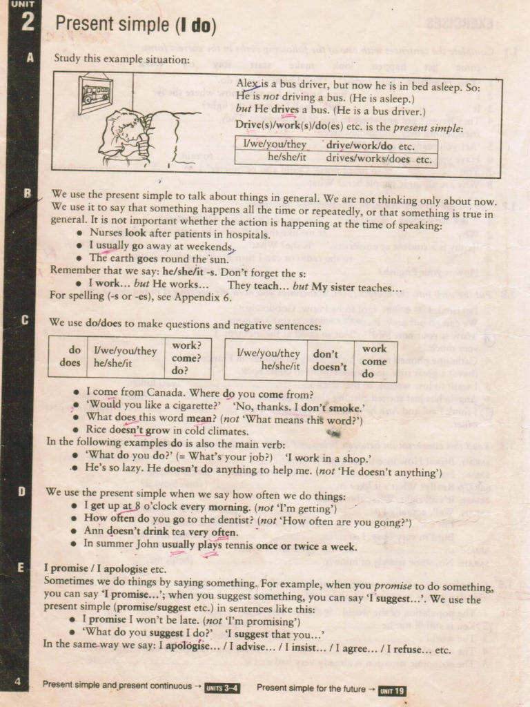 UNIT 2 Simple Present | PDF