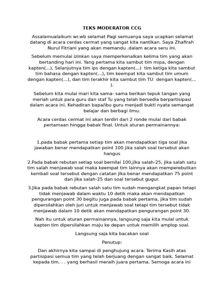 Teks Moderator | PDF