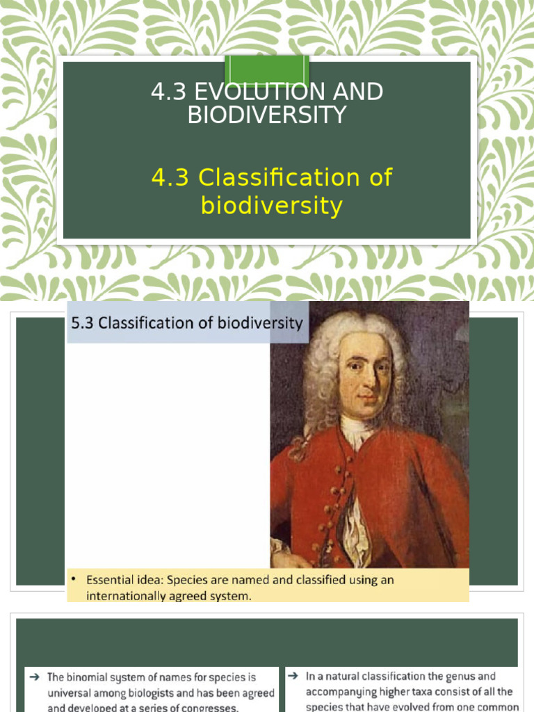 4.3 Classification of Biodiversity | PDF