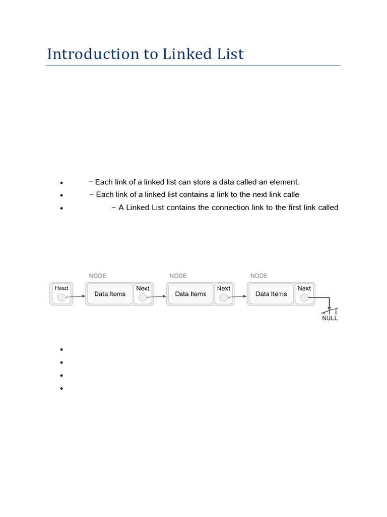 Introduction to Linked List | PDF
