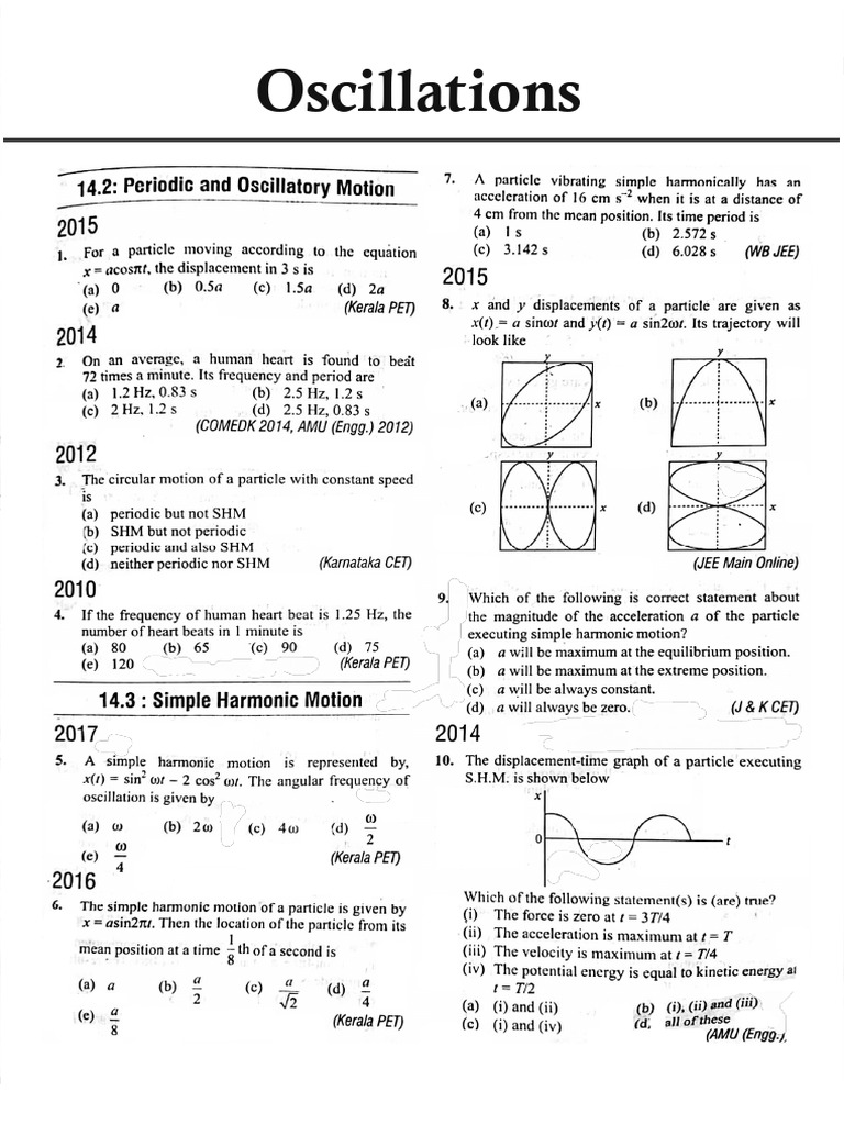 Oscillation PDF | PDF