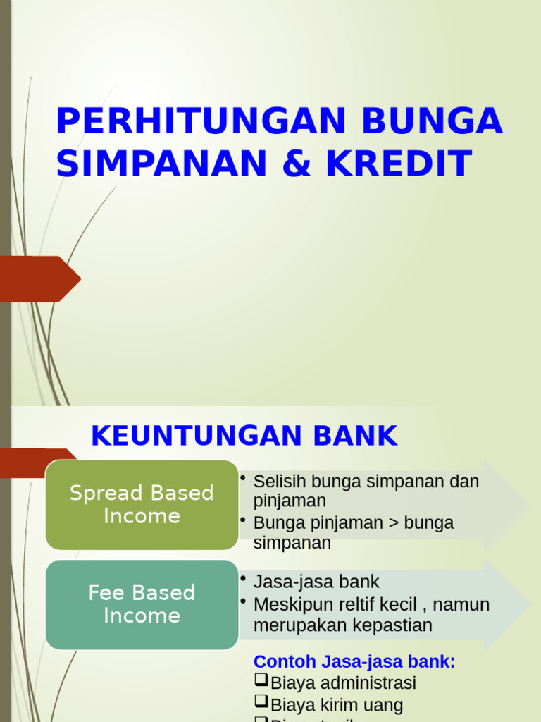 PERHITUNGAN BUNGA SIMPANAN Dan Kredit | PDF