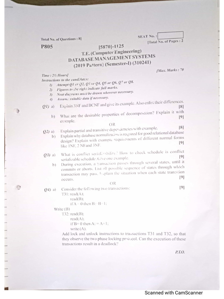 Endsem DBMS Solution June-2022 | PDF