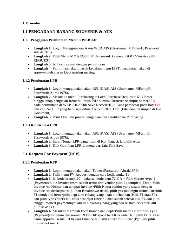 Prosedur Pengadaan Souvenir dan ATK | PDF