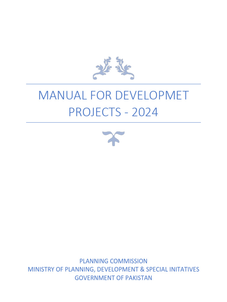 Manual For Development Project 2024 | PDF | Public–Private Partnership | Real Estate Appraisal