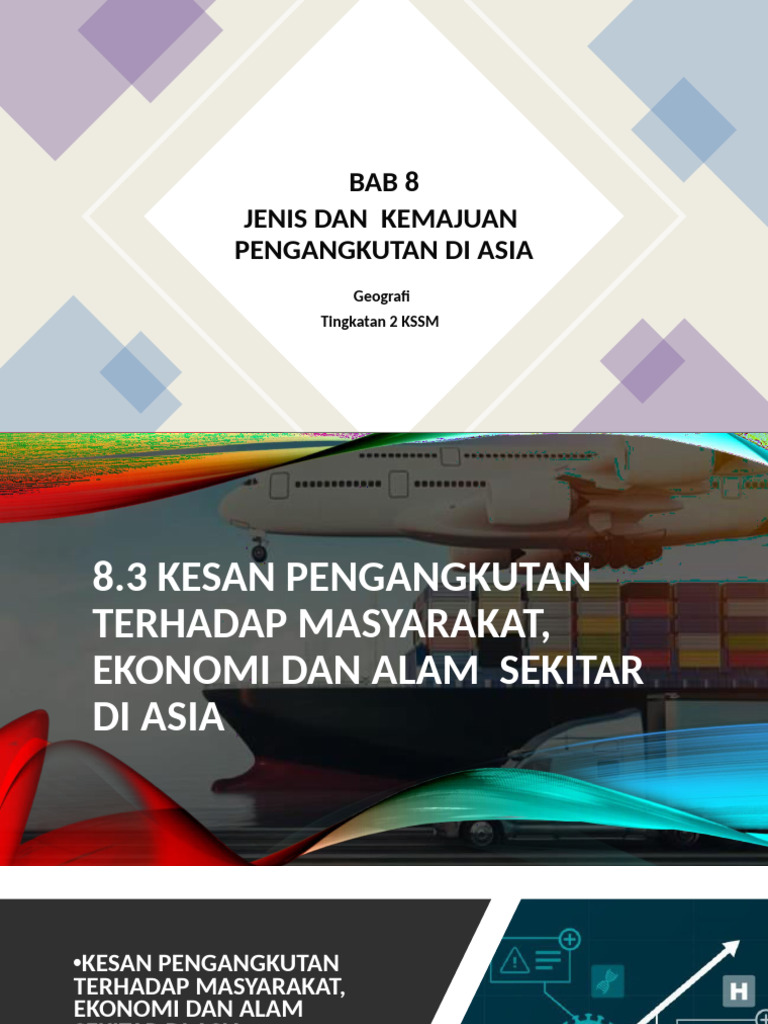 GEO T2 KSSM Bab 8 8.3Jenis Dan Kemajuan Pengangkutan Di Asia | PDF