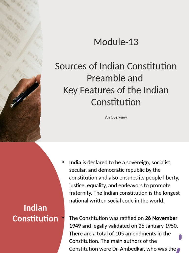 Indian_Constitution_Preamble_and_Key_Features | PDF | Constitution ...
