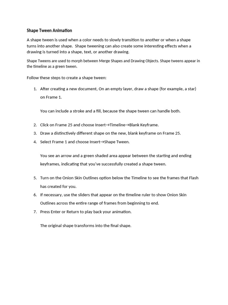 Shape Tween Animation 12092024 095924pm | PDF