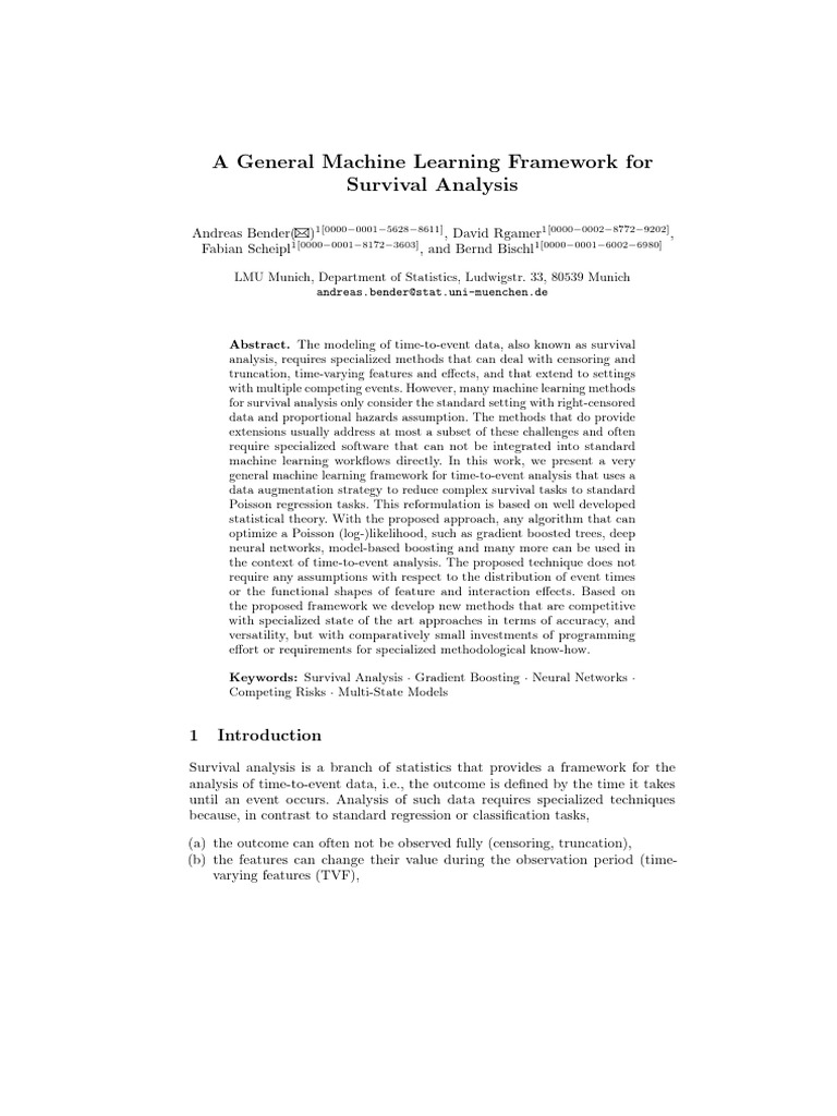 Bender 等 - 2021 - A General Machine Learning Framework for Survival ...