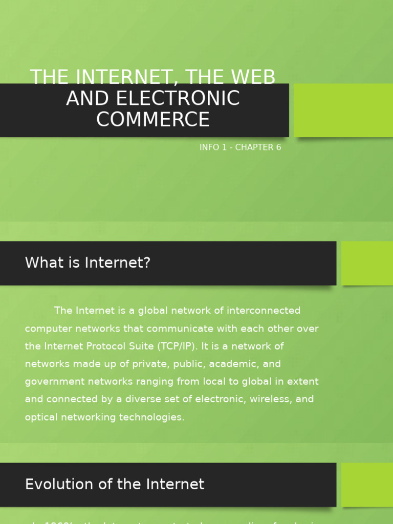 The Internet, The Web and Electronic Commerce | PDF | World Wide Web | Internet & Web