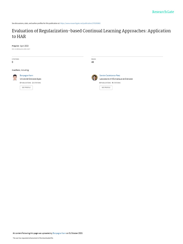 Evaluation of Regularization-Based Continual Learn | PDF | Cluster Analysis | Machine Learning
