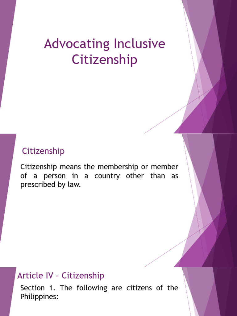 5 Advocating Inclusive Citizenship | PDF | Governance | Accountability