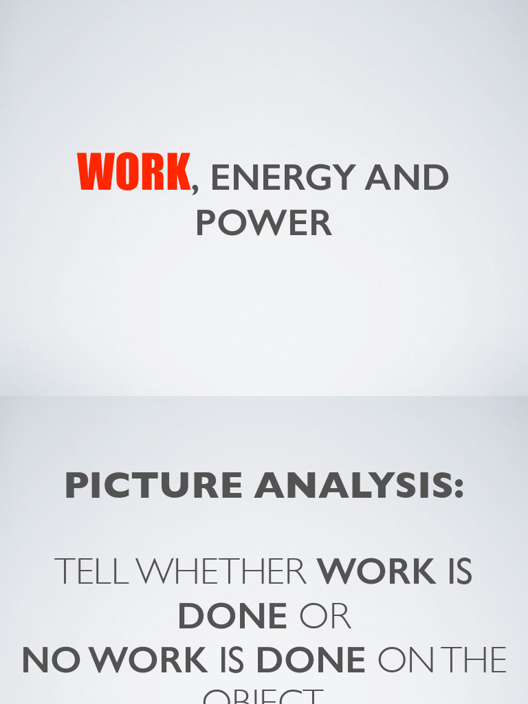 Work Energy and Power Ppt | PDF | Force | Metrology