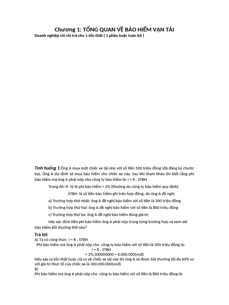 bài tập bhvt | PDF