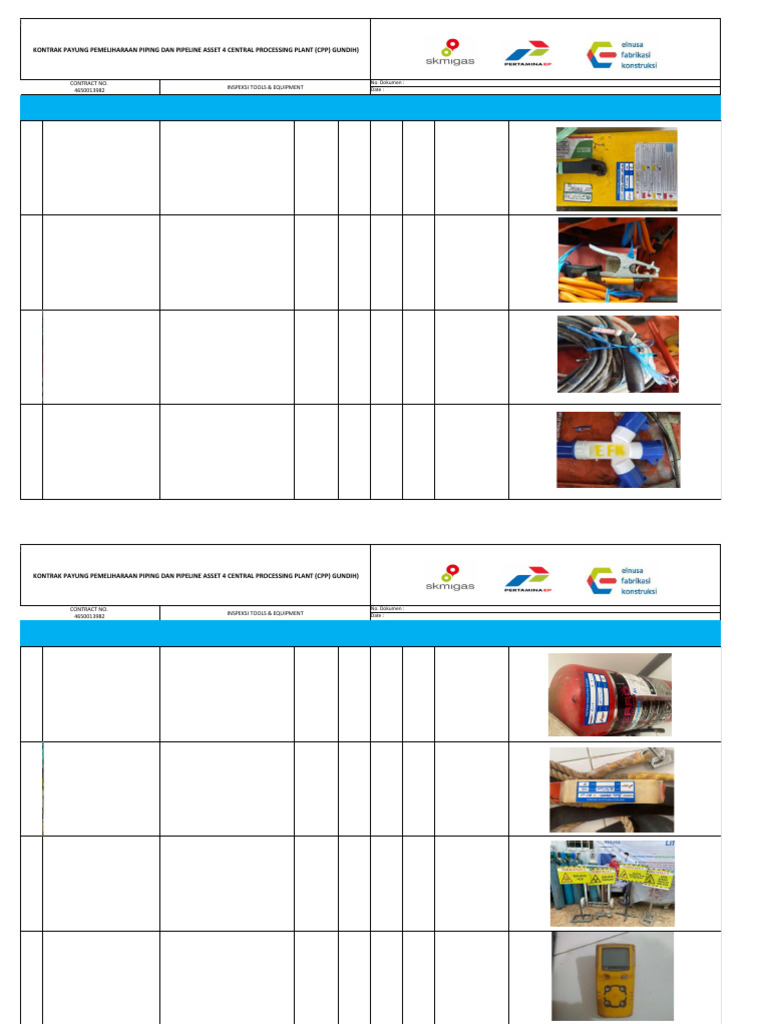 24-11-22 Hasil Inspeksi Tools Equipment | PDF