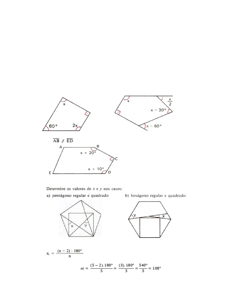 GUIA 6 Polígonos - Ejercicios | PDF | Triángulo | Euclides