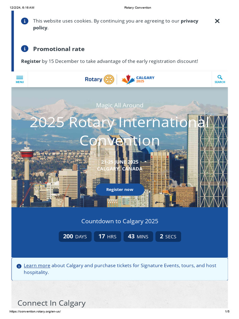 Rotary Convention 2025: Join Us! | PDF