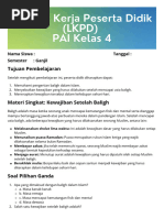 LKPD Usia Baligh Kelas 4 | PDF