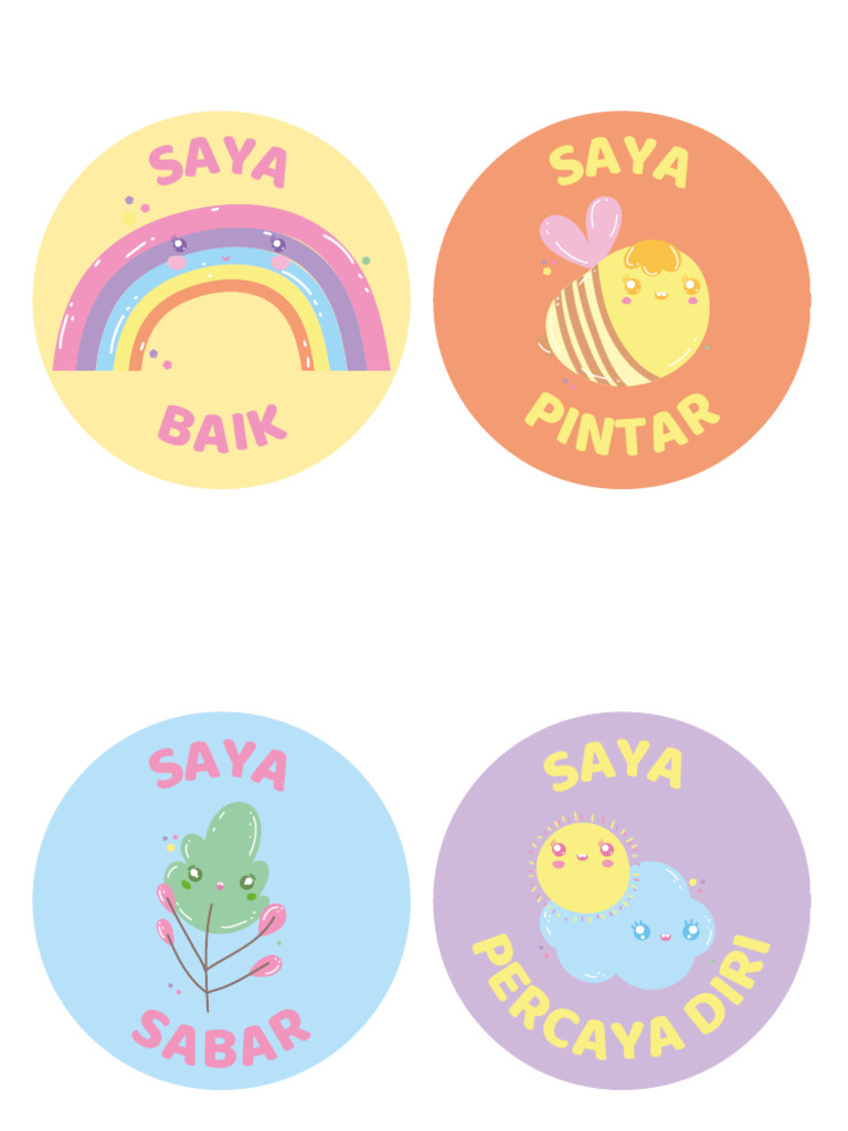 Pastel Affirmation decals | PDF