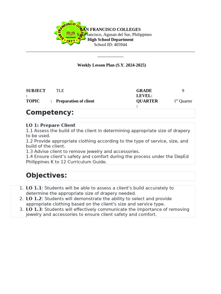 LP-G9 quarter 1 | PDF | Multiple Choice | Cognitive Science