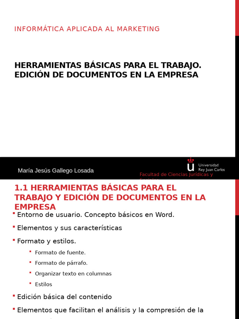 Herramientas Bã¡sicas para El Trabajo y Ediciã N de Documentos | PDF ...