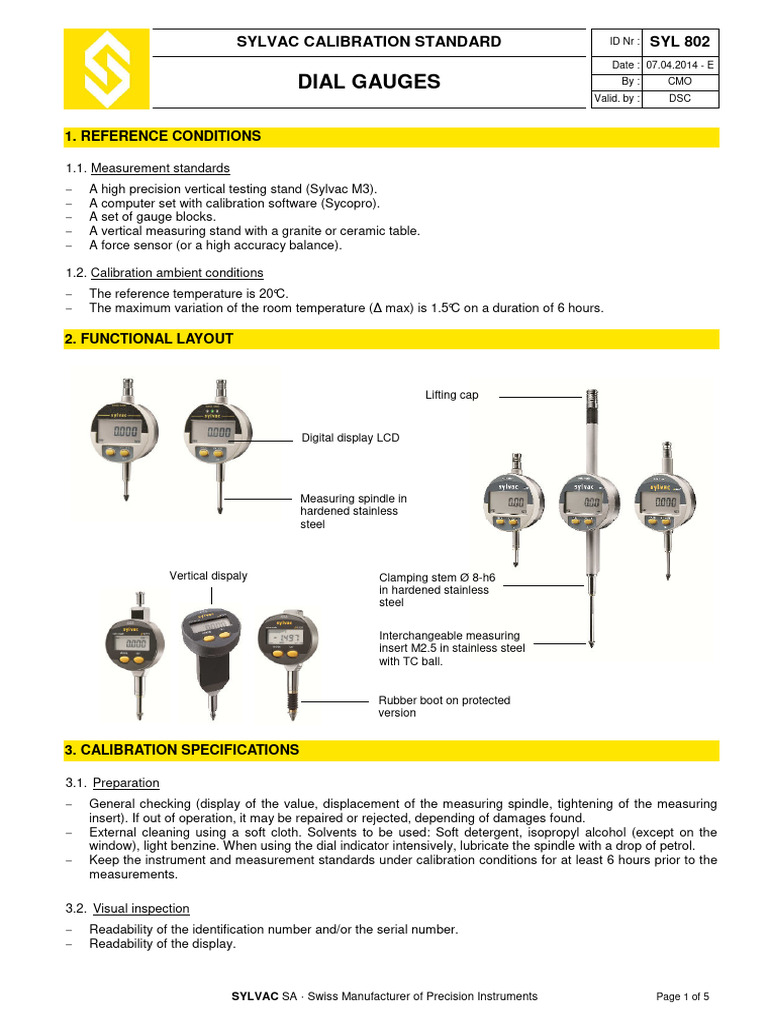 Calibration Instructions For Digital Indicators | PDF | Calibration ...