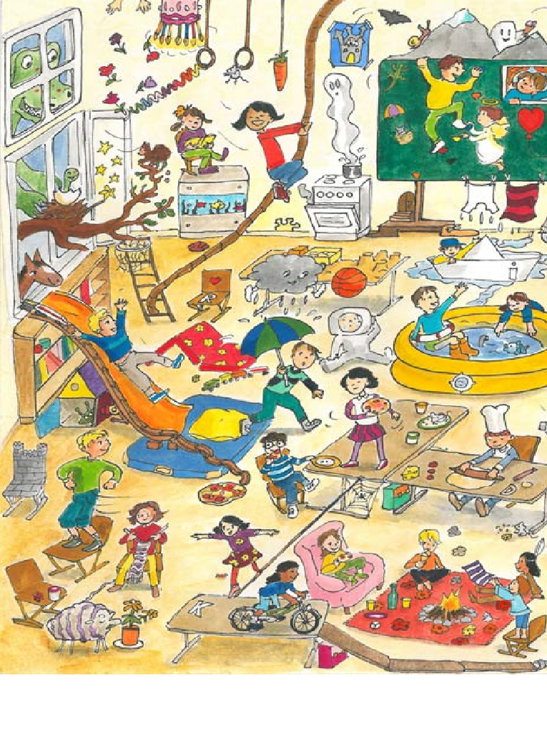 Illustration Wimmelbilder La Salle de Classe | PDF