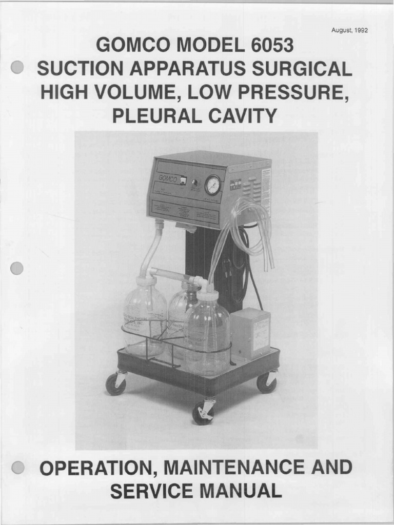 Gomco 6053 Operation Maintenance & Service Manual | PDF | Fuse ...