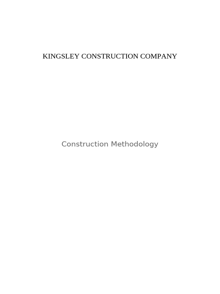 Construction Methodology | PDF | Concrete | Masonry