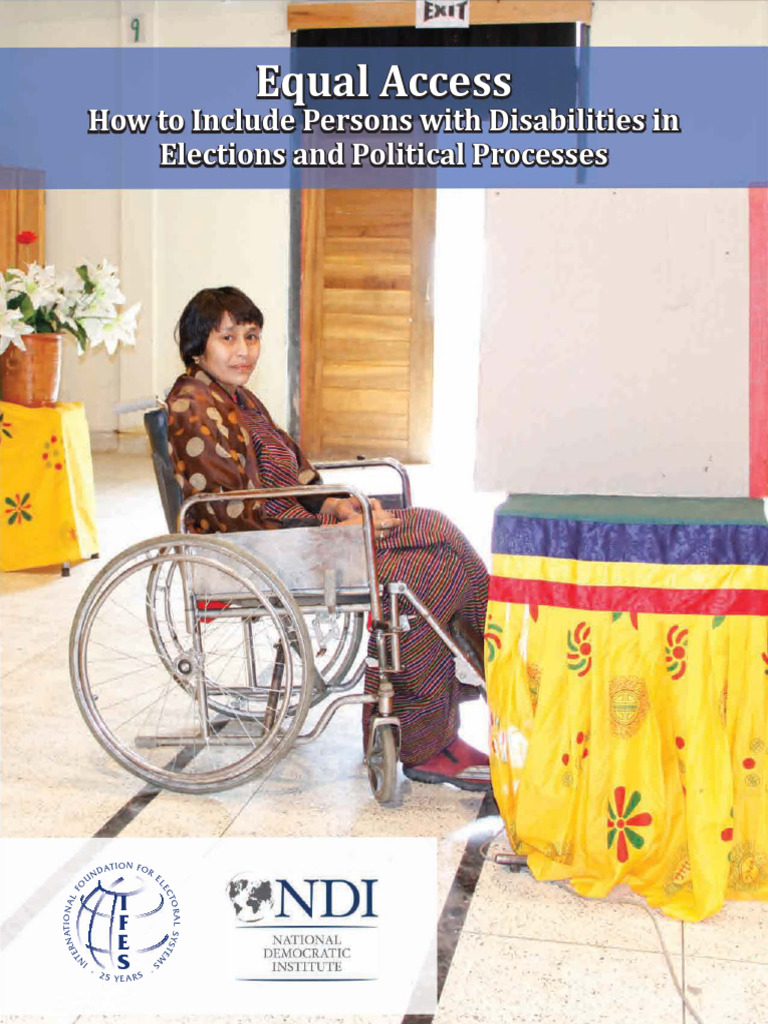 Equal Access How To Include Persons With Disabilities in Elections and ...