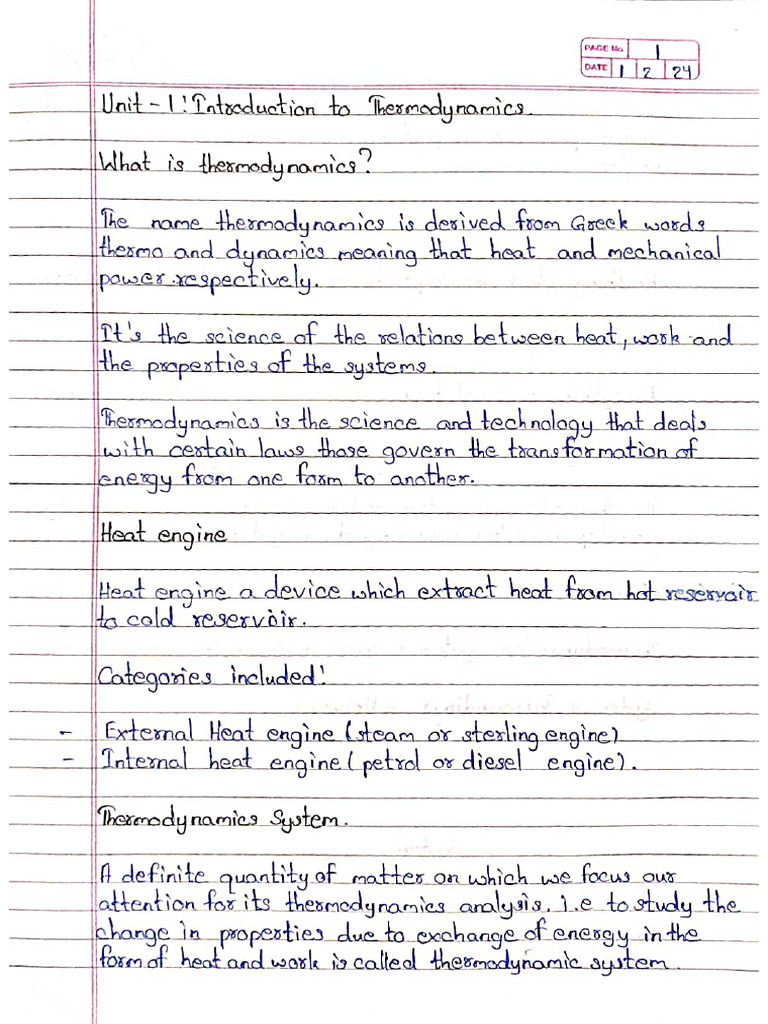 Mechanical Engineering Notes | PDF