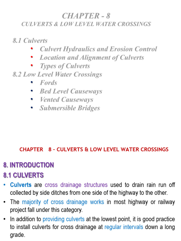 Culverts and Low Level Water Crossings | PDF | Concrete | Erosion