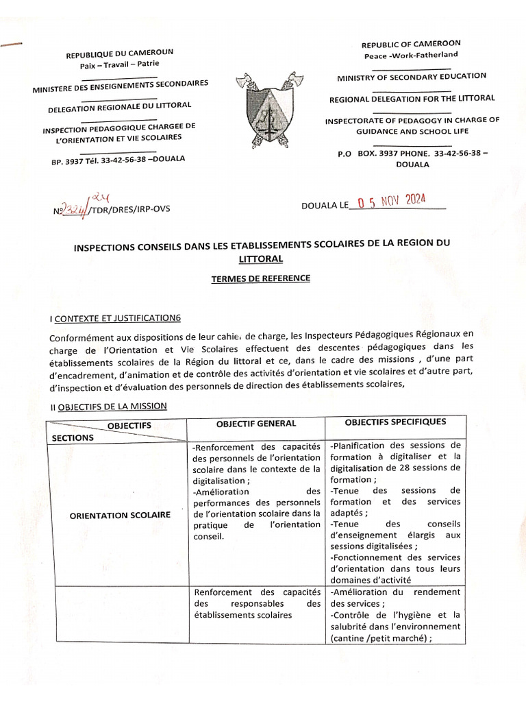 Termes de Référence | PDF