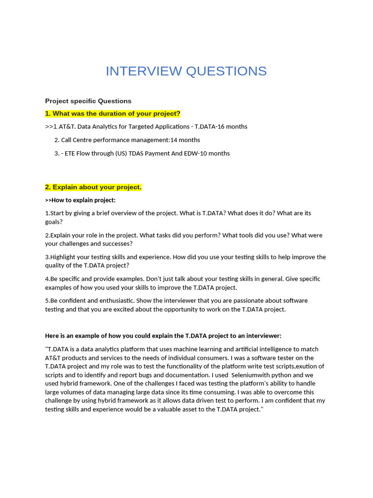 Interview Prep for Software Testers | PDF | Software Testing | Software ...