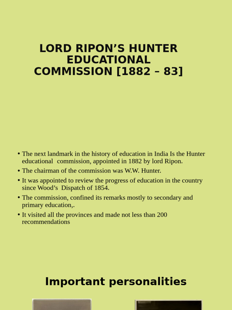 Hunter Commision | PDF