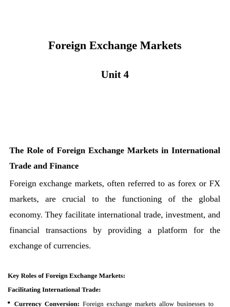 Understanding Foreign Exchange Markets | PDF | Foreign Exchange Market ...
