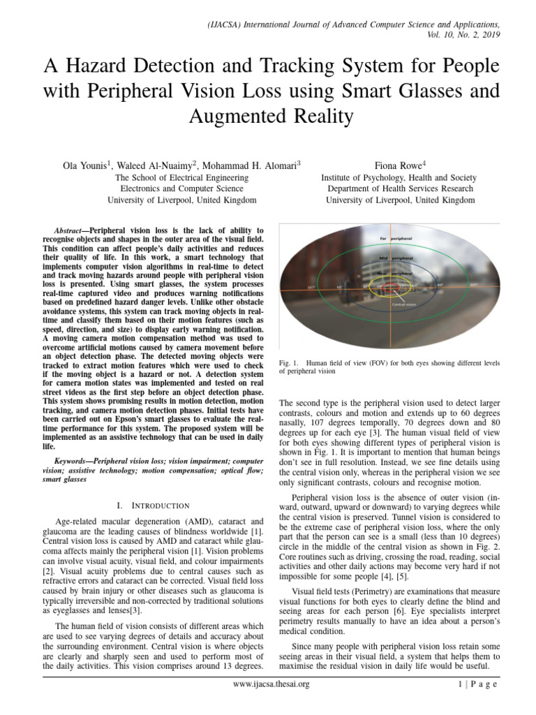 A Hazard Detection and Tracking System F | PDF | Computer Vision ...