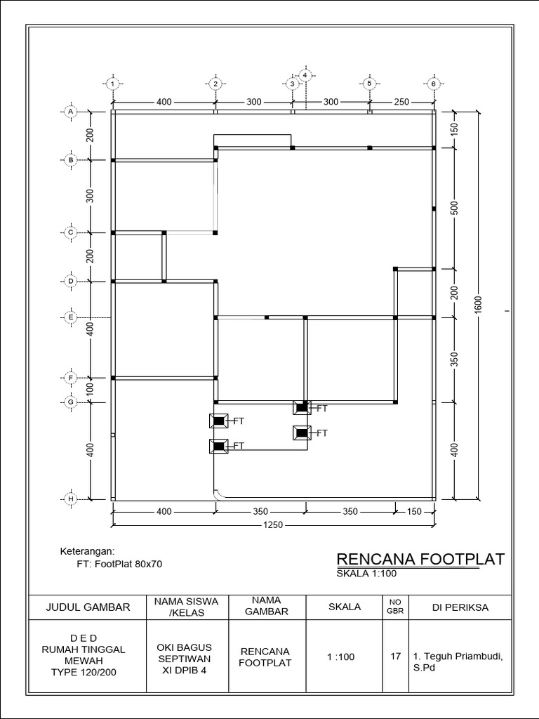RENCANA FOOTPLAT OKI BAGUS SEPTIWAN DED-Model | PDF