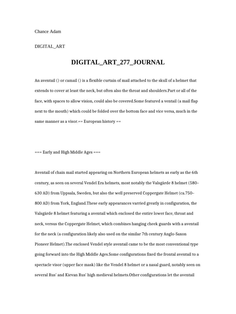 Digital Art 277 Journal | PDF