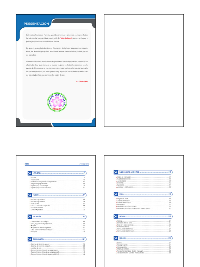 3ro Sec Mate Bim i 2024 | PDF | Proporción | Mapa