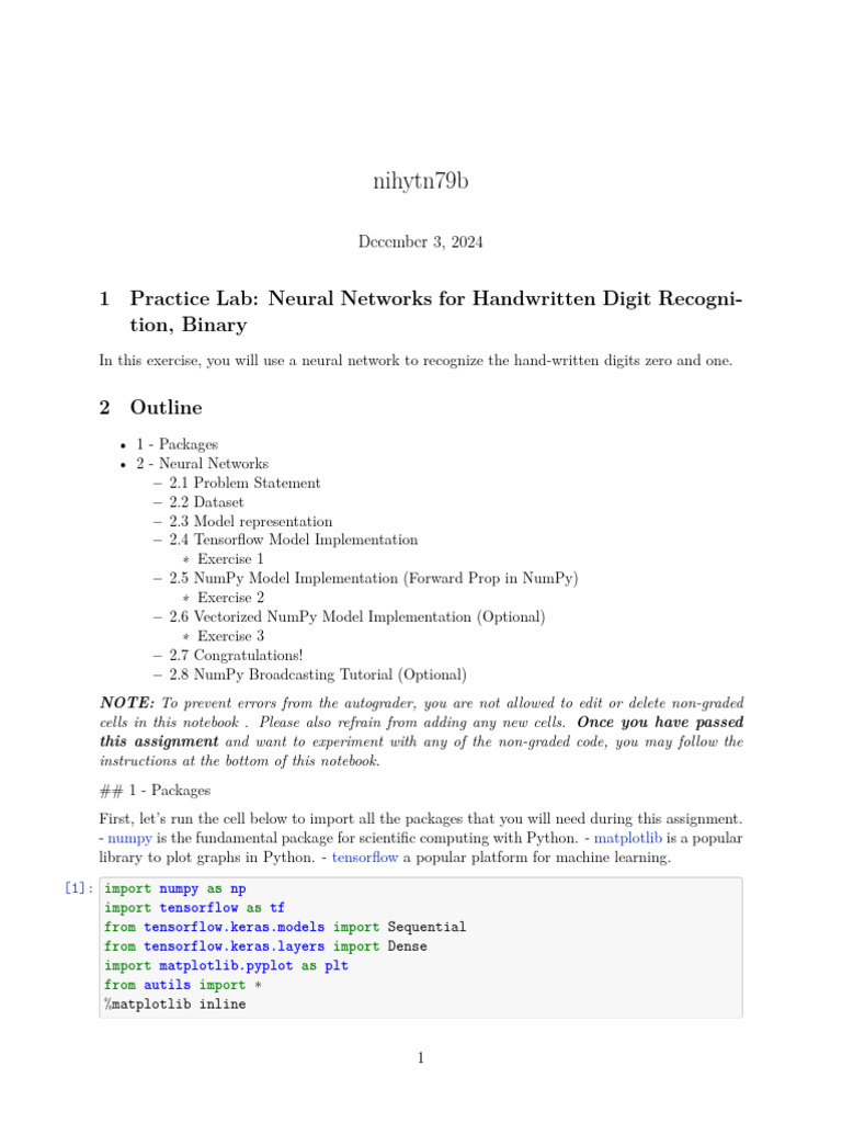 C2_W1_Assignment | PDF | Artificial Neural Network | Computer Programming C2_W1_Assignment | PDF | Artificial Neural Network | Computer Programming